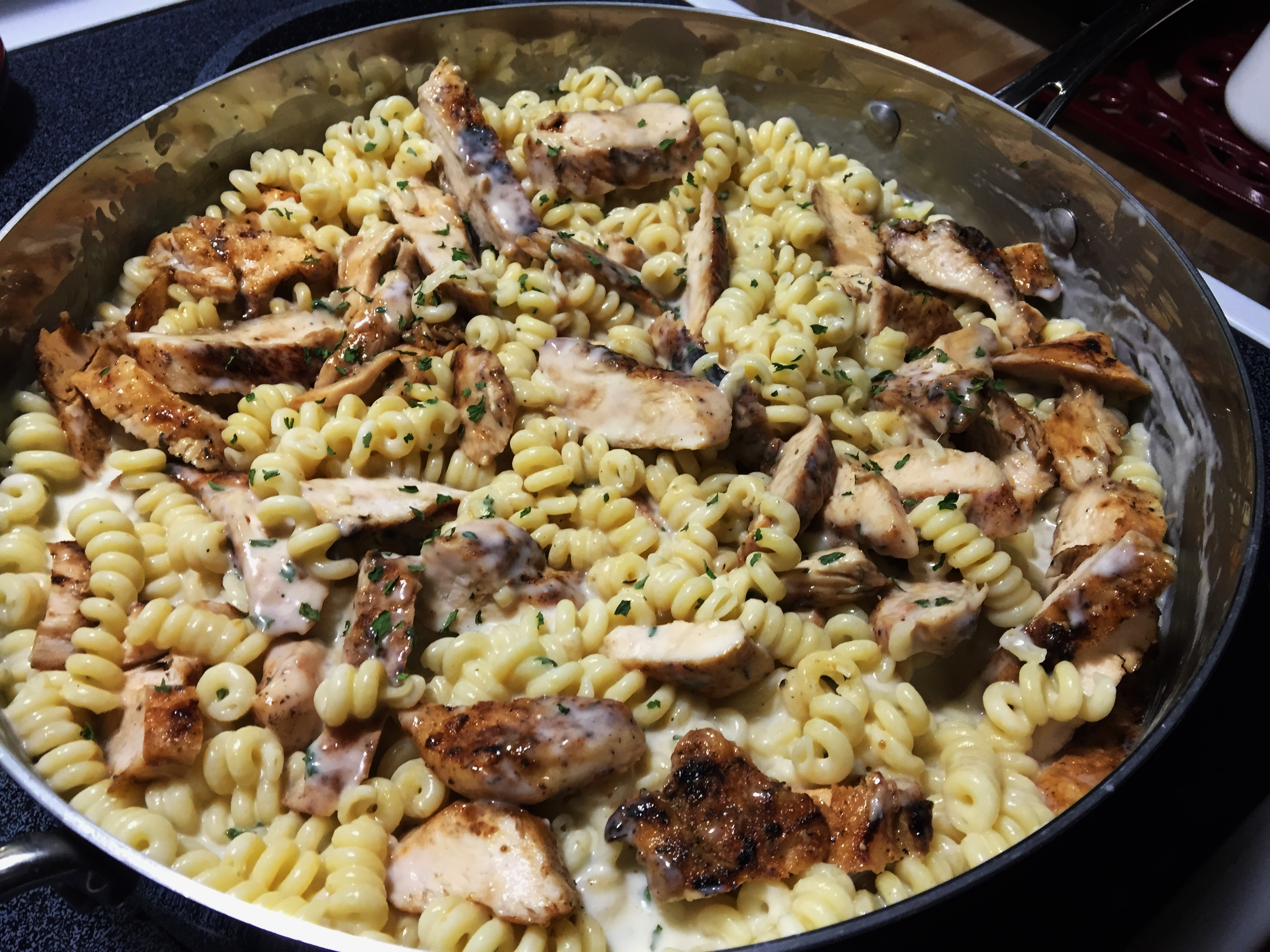 Grilled Blackened Chicken Alfredo - Let's Dish With Linda Lou