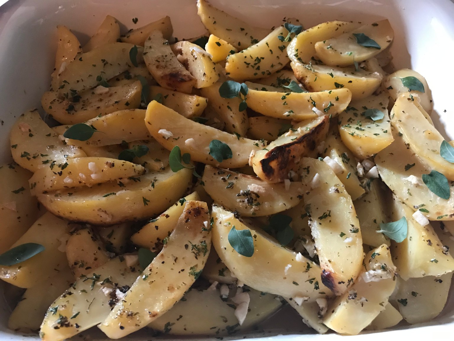 Oven-Roasted Greek Potatoes (Lemoni Patatas) - Let's Dish With Linda Lou